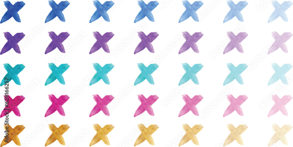 Vector set colorful cross mark icon symbol design Stock Vector | Adobe ...