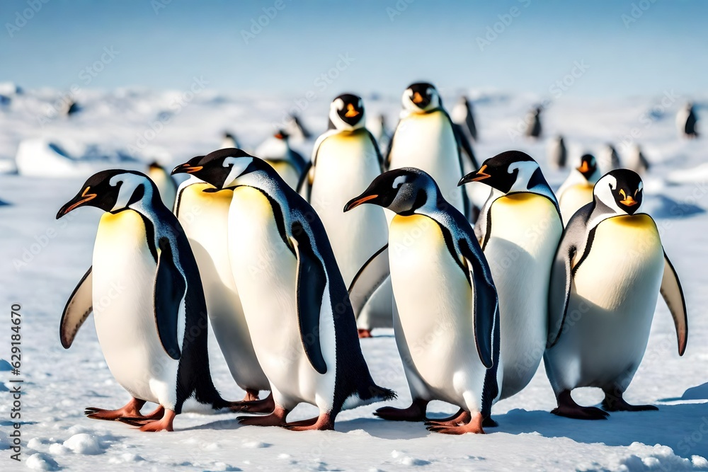 group of emperor penguins generative AI tools. Stock Photo | Adobe Stock