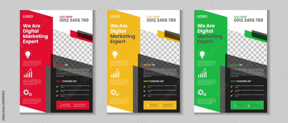 Colorful corporate and business flyer collection, corporate poster ...