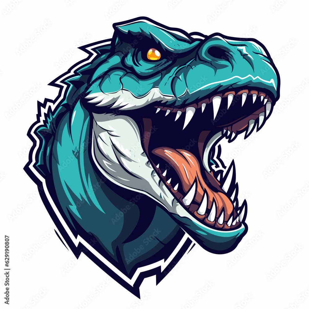 Esport vector logo dinosaur, dinosaur icon, dinosaur head, vector ...