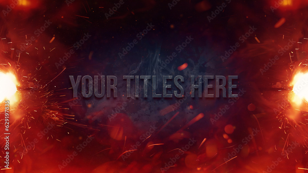Fire Titles Stock Template | Adobe Stock