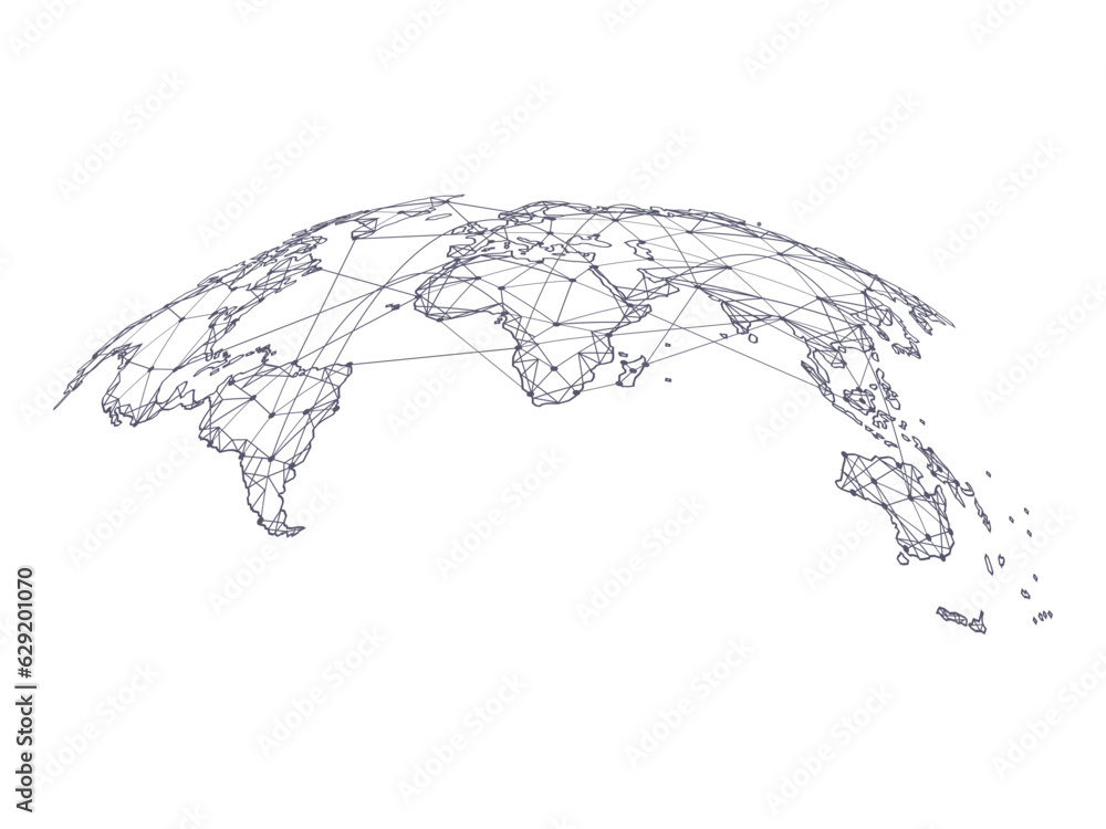 World map with round shape. Light Blue color and its editable as per ...