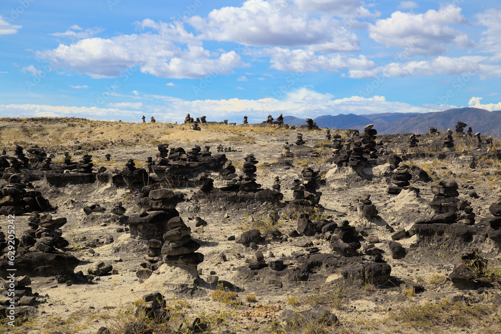 Beautiful towers of rock balance in Tatacoa Desert a Tourism Place in ...