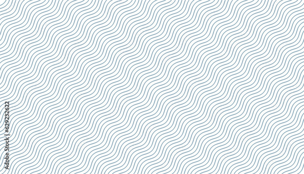 Waves seamless curvy pattern, simple wavy line seamless pattern ...