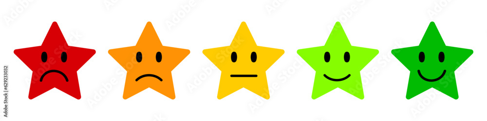 Five stars from customers rating icon, customer reviews sign, rating ...
