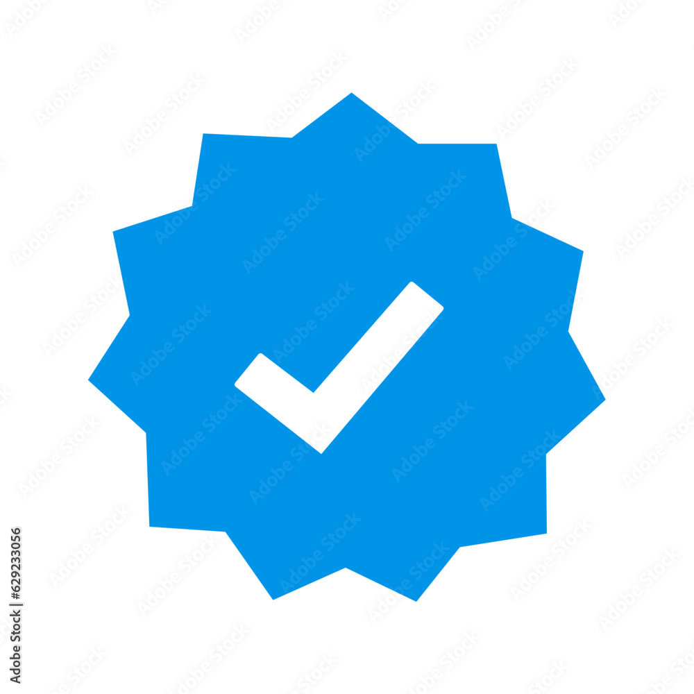 Instagram verified profile badge. Blue verified instagram account icon ...