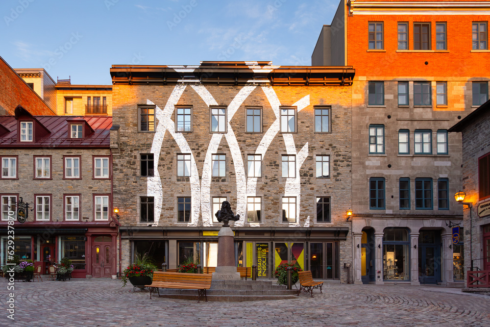 Quebec City, Quebec, Canada, July 29, 2023 - Art installation from the ...