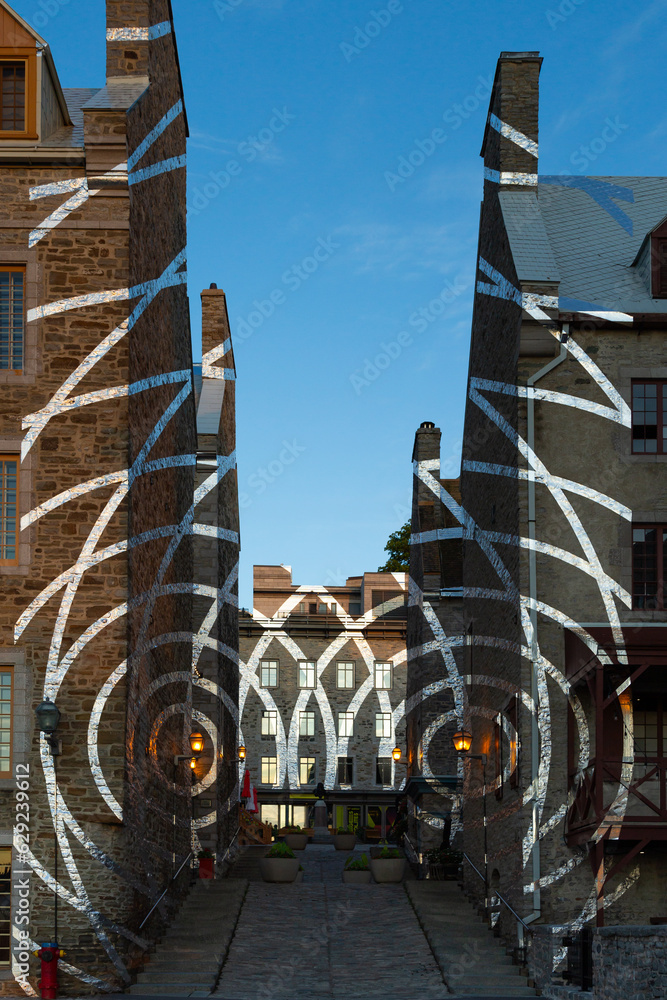 Foto de Quebec City, Quebec, Canada, July 29, 2023 - A Felice Varini ...