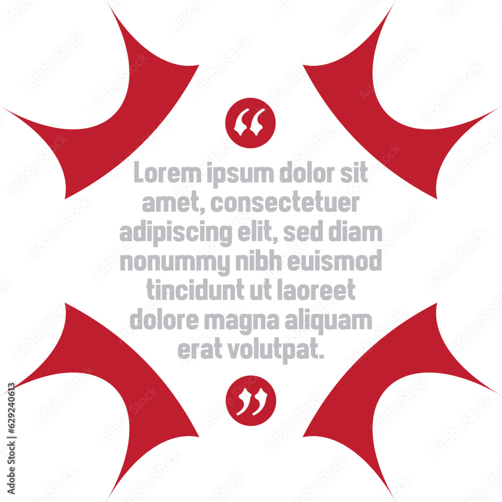Vector set of Creative quote text template. Quote blank template. Quote ...