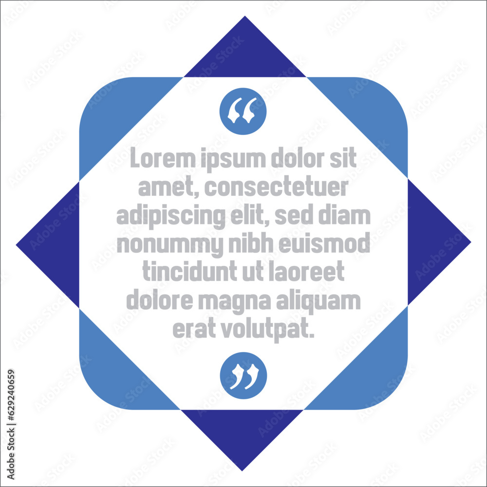 Vector set of Creative quote text template. Quote blank template. Quote ...