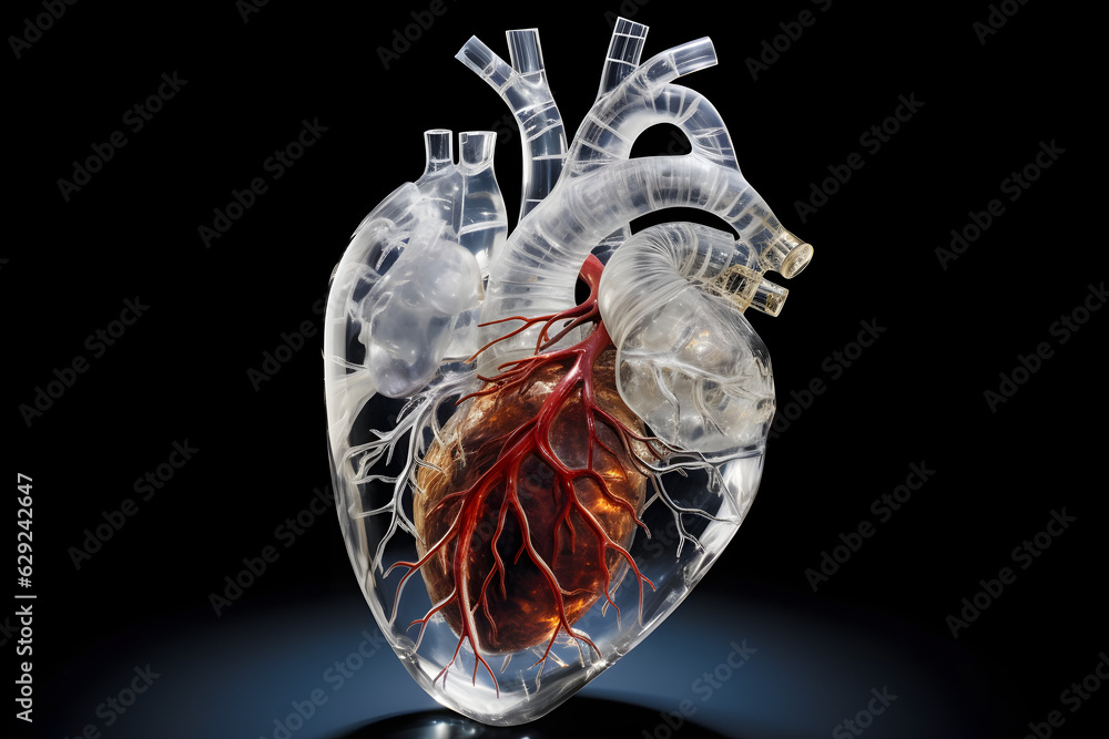 Transparent heart showcase wallpaper, Red glass human heart, heart ...