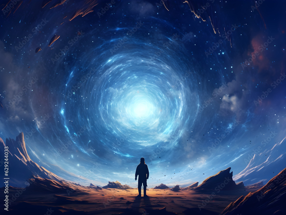 Exploring the Universe: AI-Generated Celestial Visions, Generative Image Stock Illustration ...