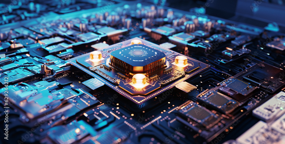 Quantum Computer Fpga Hd Wallpaper Generative Ai Content Stock Illustration Adobe Stock
