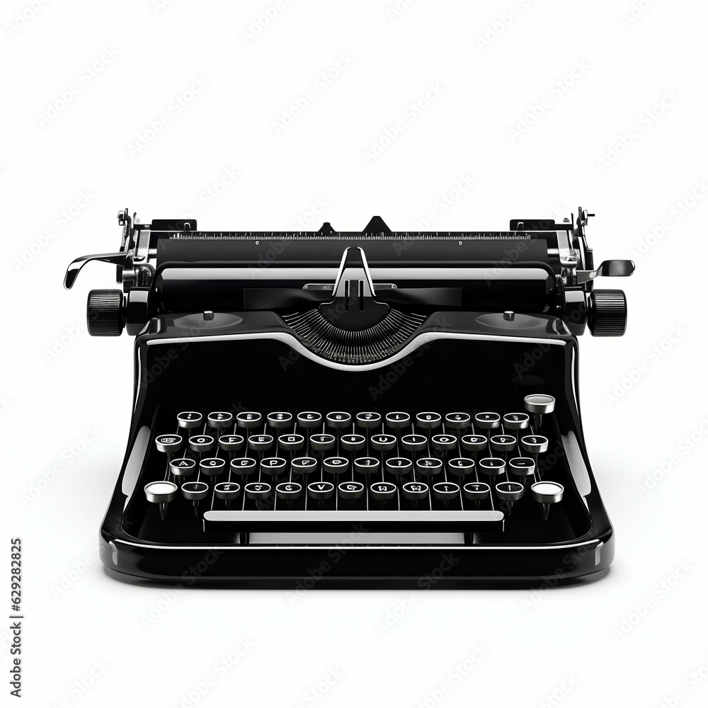 Vintage Typewriter Isolated on White Background. Generative ai Stock ...
