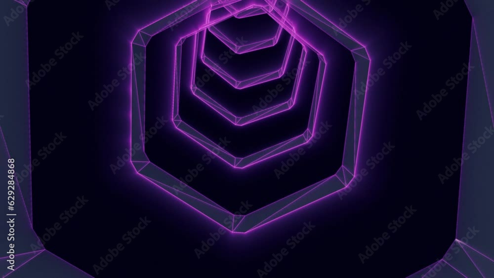 VJ Loop 3D Modern Retro Neon Cyber Tunnel Wallpaper Background. VJ Loop ...