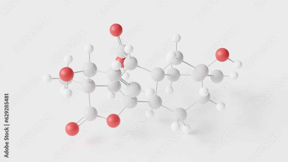 gibberellic acid molecule 3d, molecular structure, ball and stick model ...