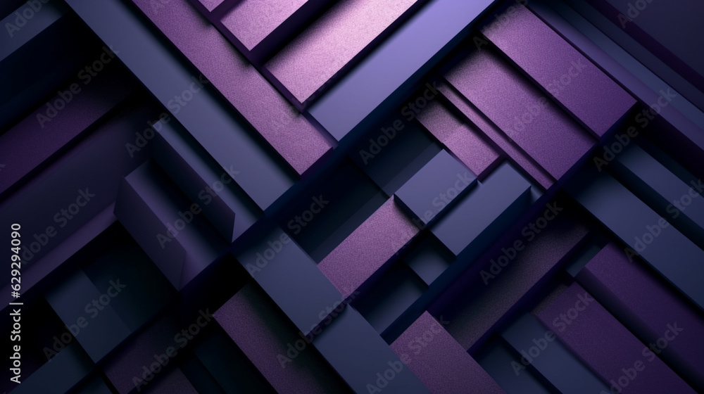 Fond violet, avec lignes, blocs et formes géométriques de différentes ...
