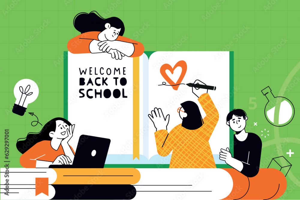 Education. Vector illustration for graphic and web design, business presentation, marketing and ...