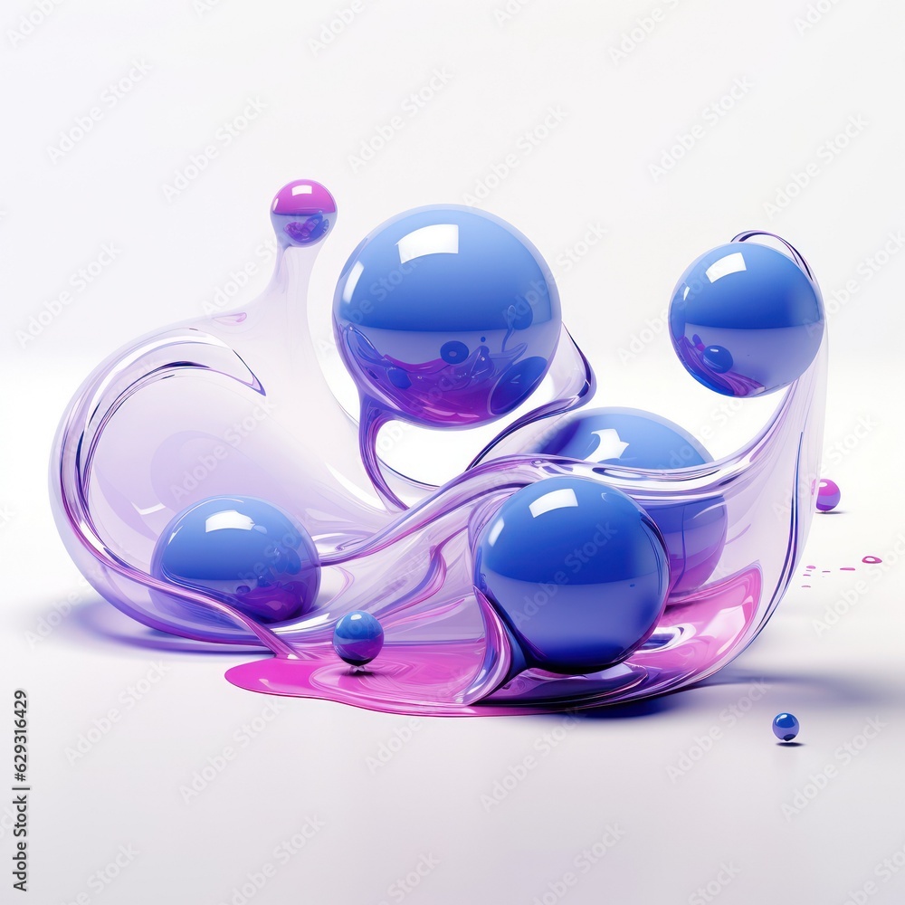 Gradient Background With Multicolored Metaball Shapes Morphing Colorful Blobs Abstract