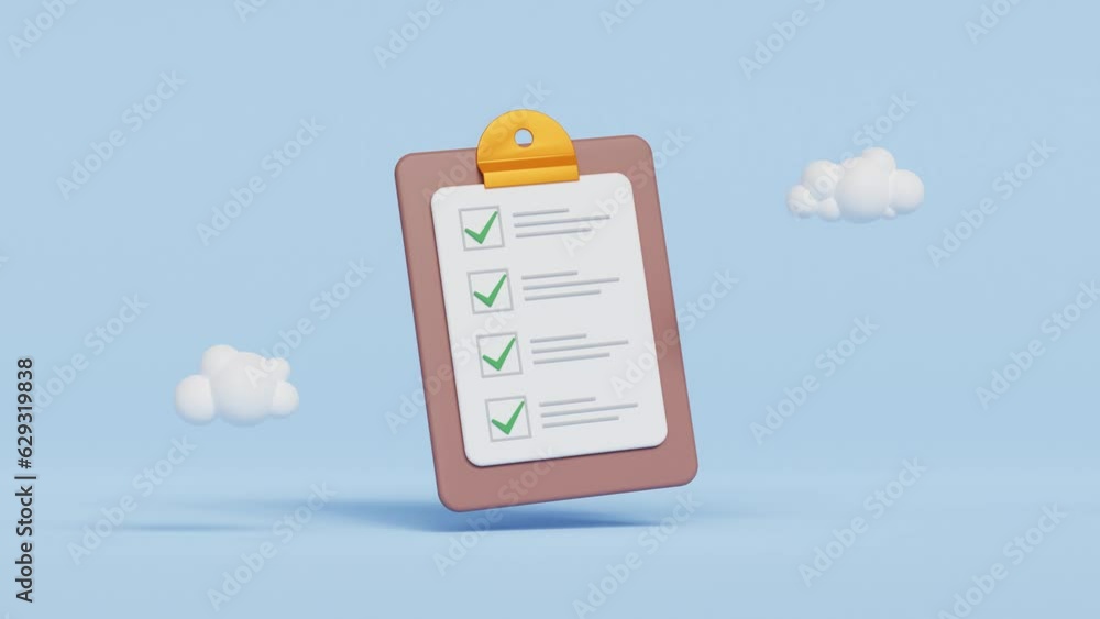 3d paper clipboard task management todo check list, Fast work on ...