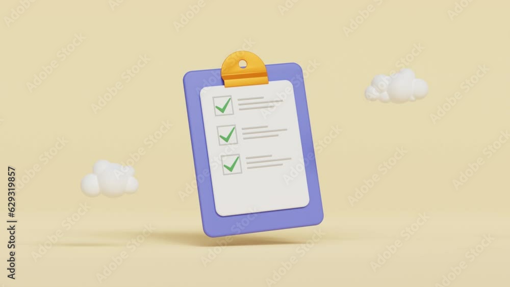 3d paper clipboard task management todo check list, Fast work on ...