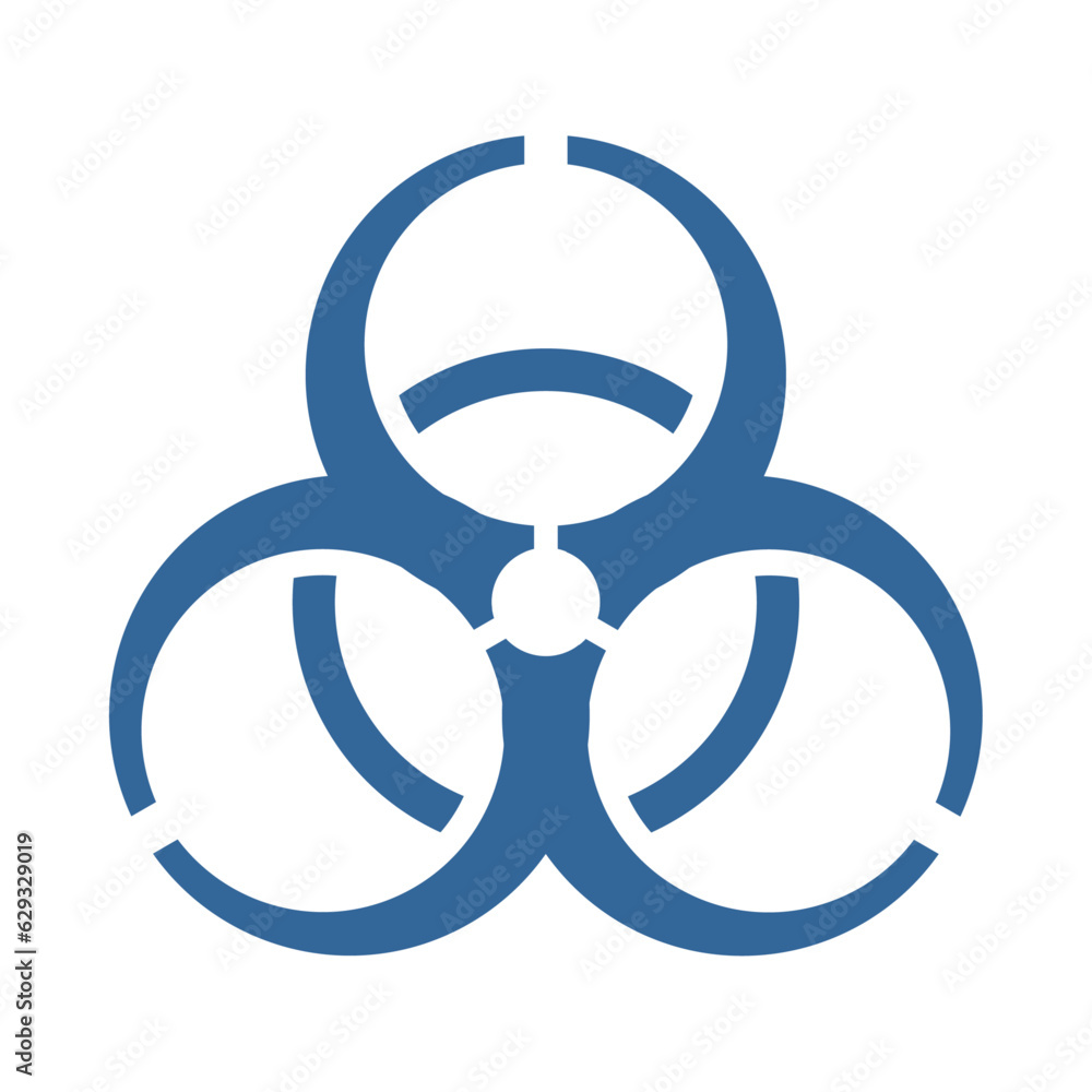 Vector graphic of biological hazard warning sign Stock Vector | Adobe Stock