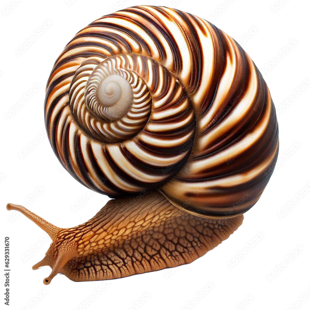 snail nautilus ammonite gastropod winkle mollusk isolated on ...
