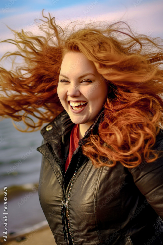 Big is Beautiful Happy Curvy Girl Woman International Generative AI ...