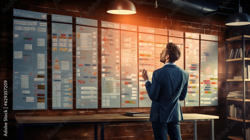 Salesperson analyzes past sales problems and plans for the next quarter ...