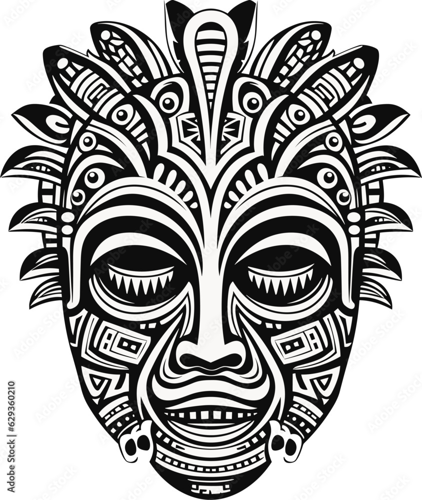 Tribal hawaii totem african traditional wooden mask. hawaii mask exotic ...