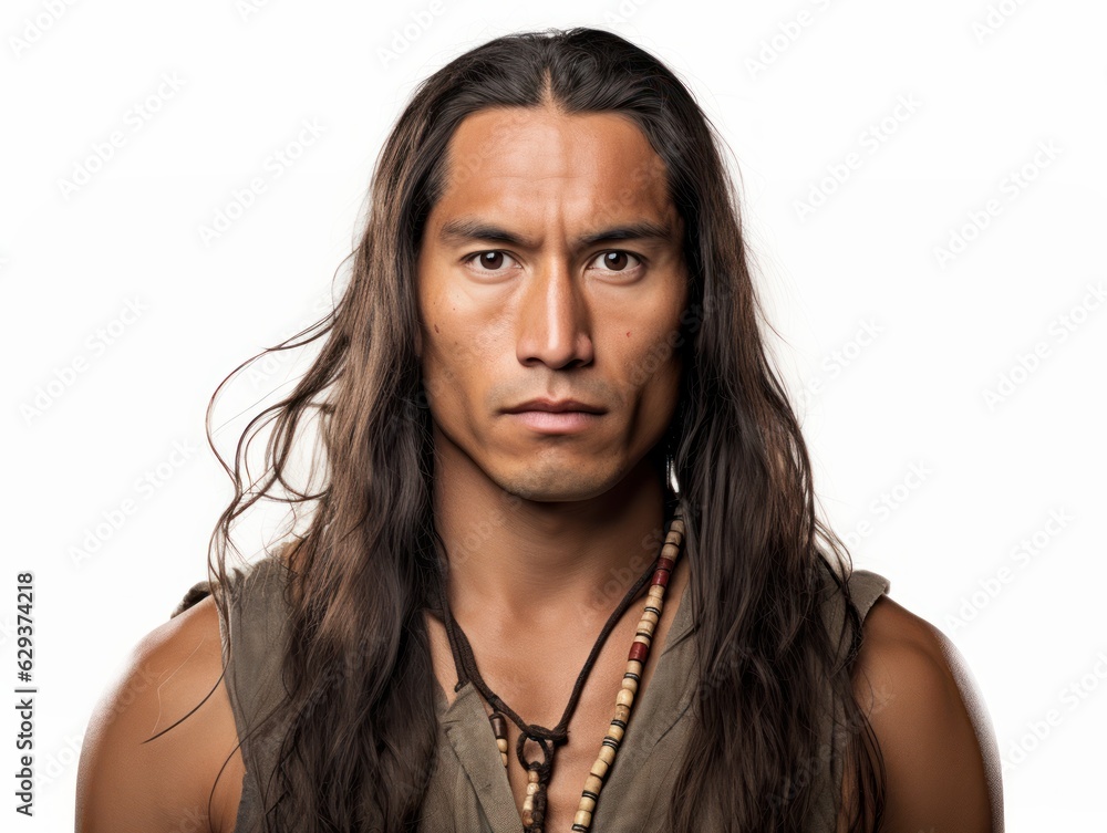 handsome adult young indigenous native north american model man from ...