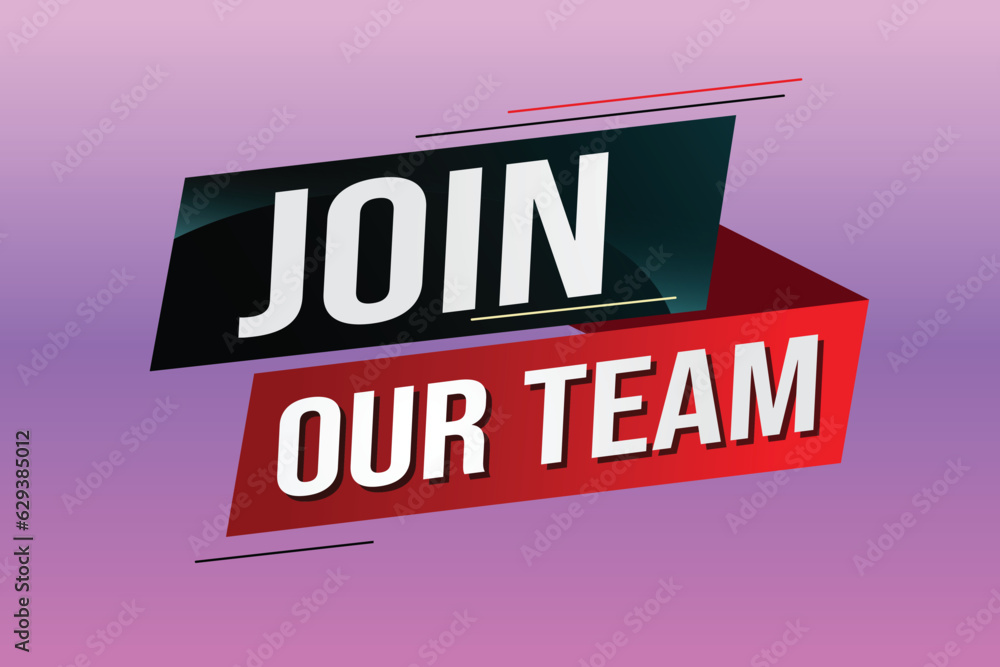 join our team word concept vector illustration with modern futuristic ...