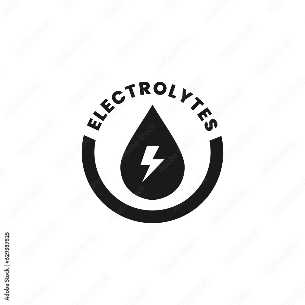 Electrolytes icon or Electrolyte of water icon vector isolated. Best ...