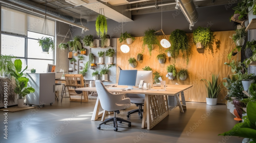 Inspiring office interior design Tech-inspired style Office featuring ...