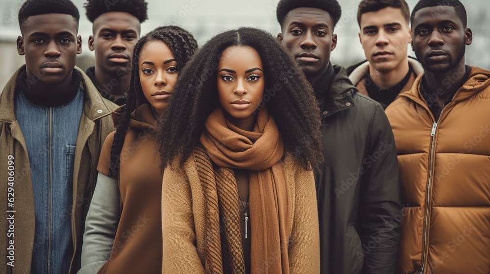 Group of black people isolated for Black history month and Juneteenth ...