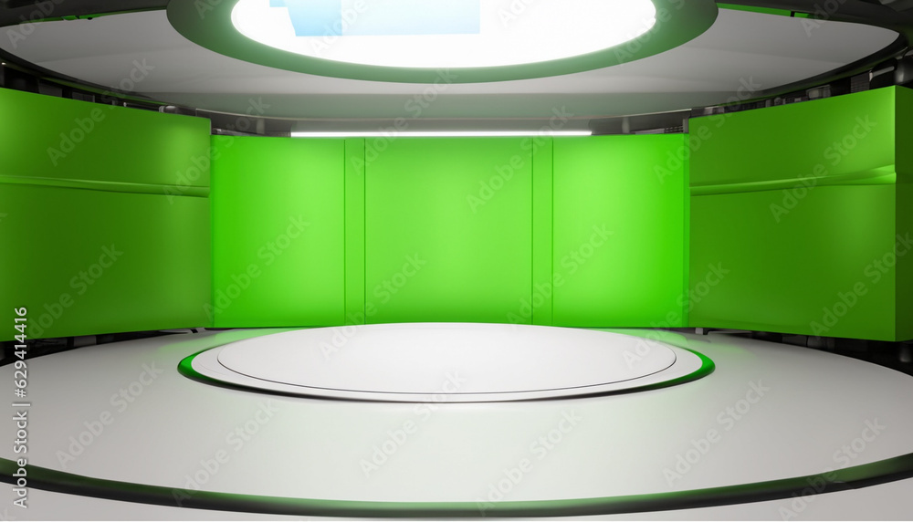 Green Screen background, virtual green Screen, Ai Generate Stock ...