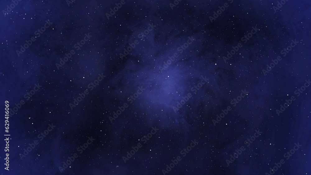 A virtual flight through stars and nebulas stars skies with twinkling ...