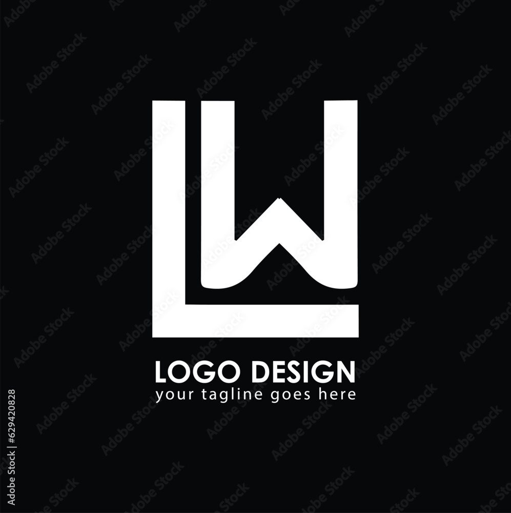 LW LW Logo Design, Creative Minimal Letter LW LW Monogram Stock Vector ...