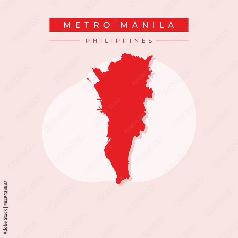 Vector illustration vector of Metro Manila map Philippines Stock Vector ...