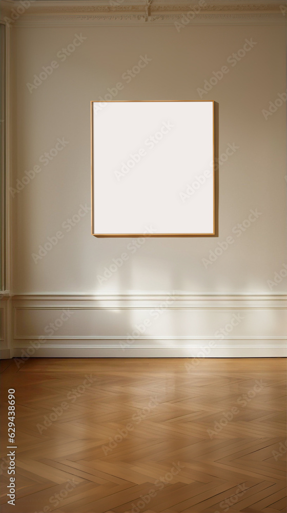 frame mockup light wood A4, frame wallpaper mockup, frame on wooden ...