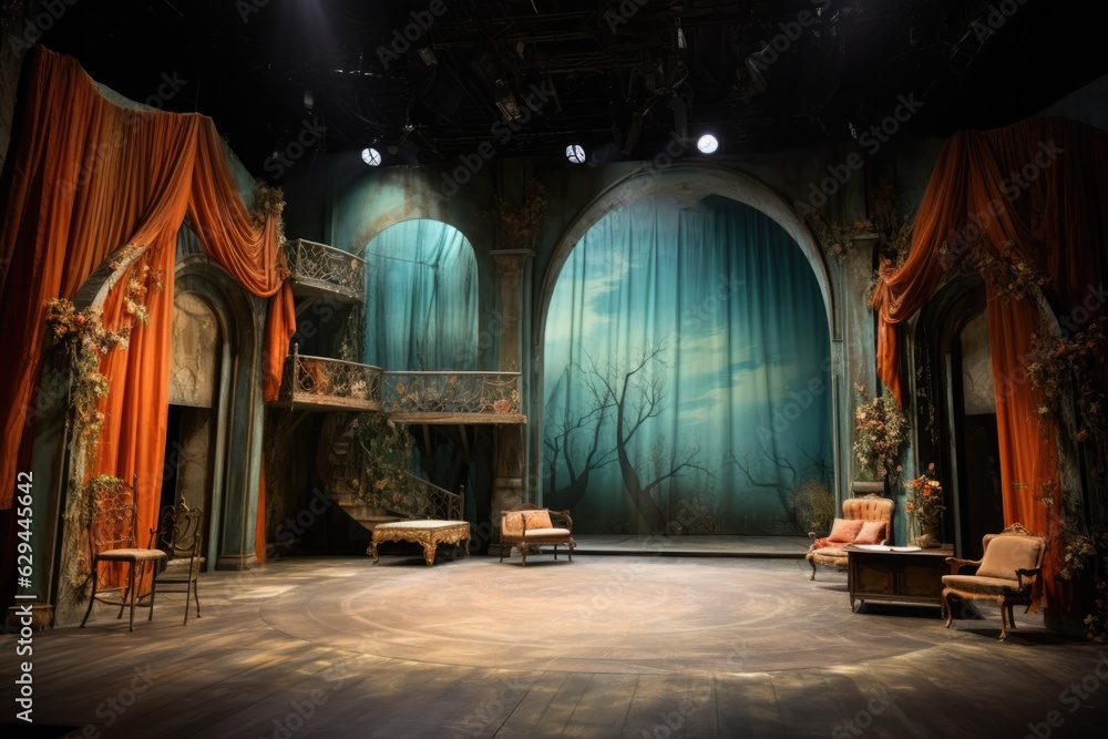 ballet stage set and props in the wings Stock Photo | Adobe Stock