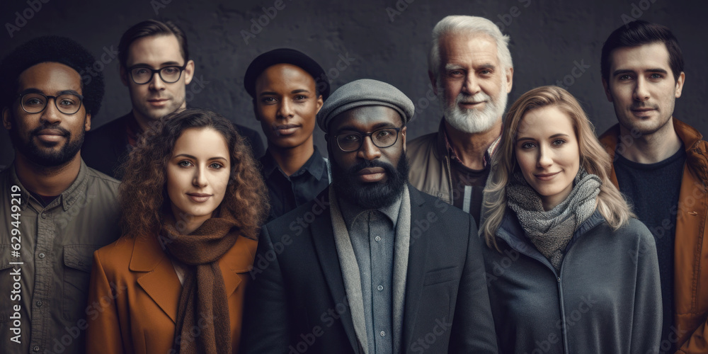 Group of people with different age, ethnicity and background. Diversity ...