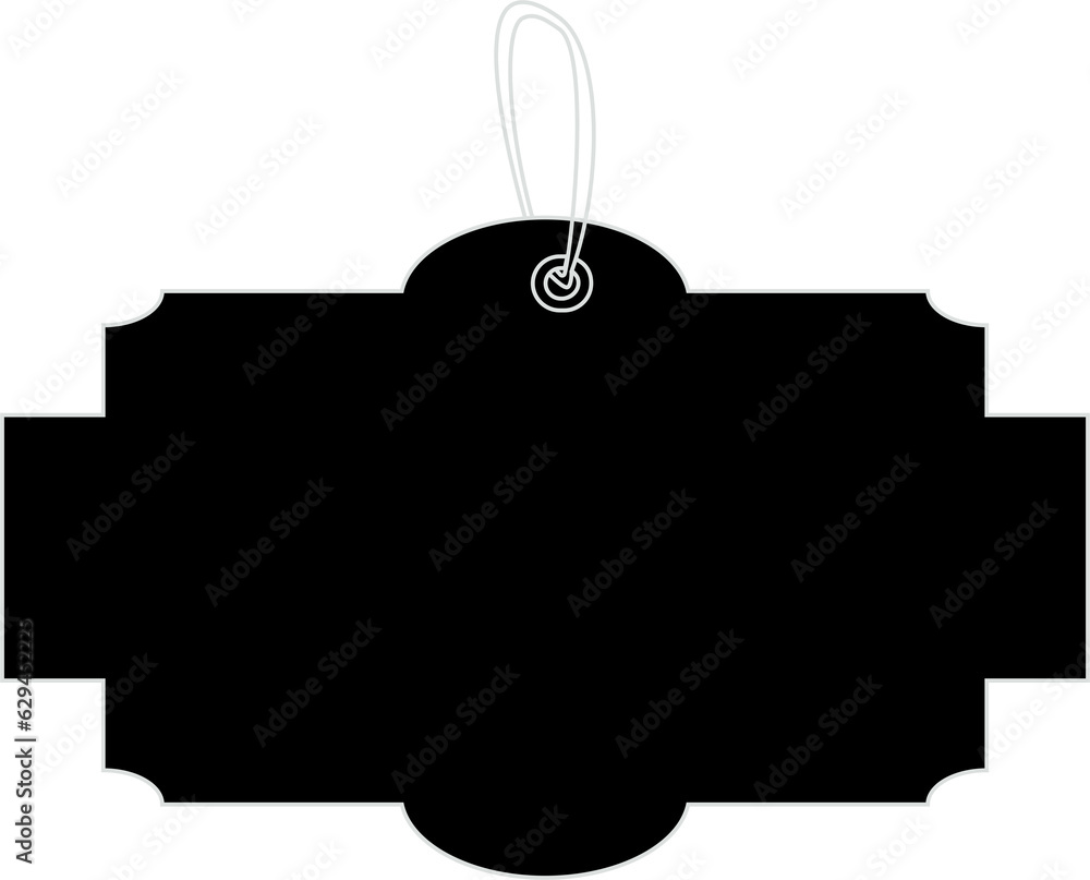 Digital png illustration of blank label on transparent background Stock ...