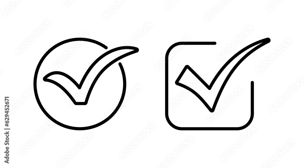 Vetor de check icon vector. check mark icon. check list button icon. do ...