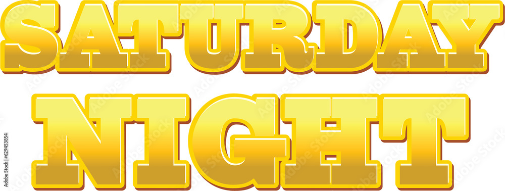 Digital png illustration of saturday night text on transparent ...