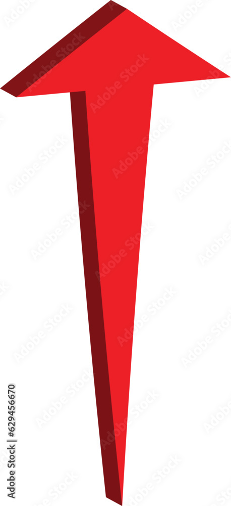 3D red arrow symbol. Arrow in 3d red arrow icons for app, web digital ...