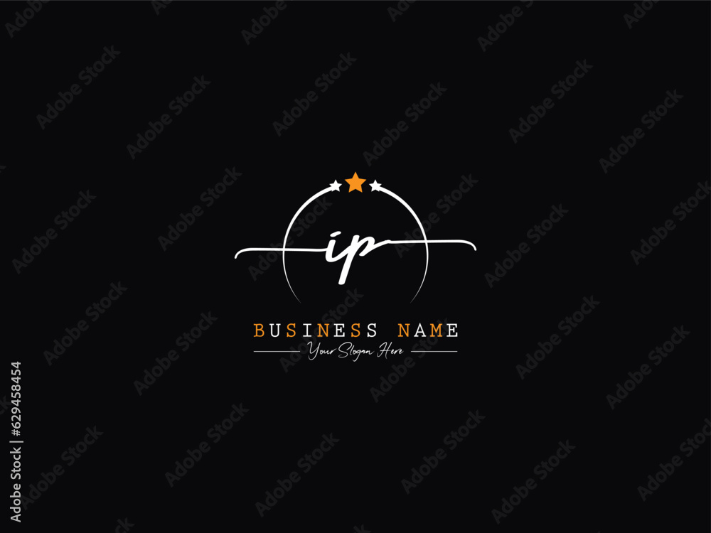Ip, ip Signature Luxury Logo, Initial Alphabet Ip Logo Template For ...
