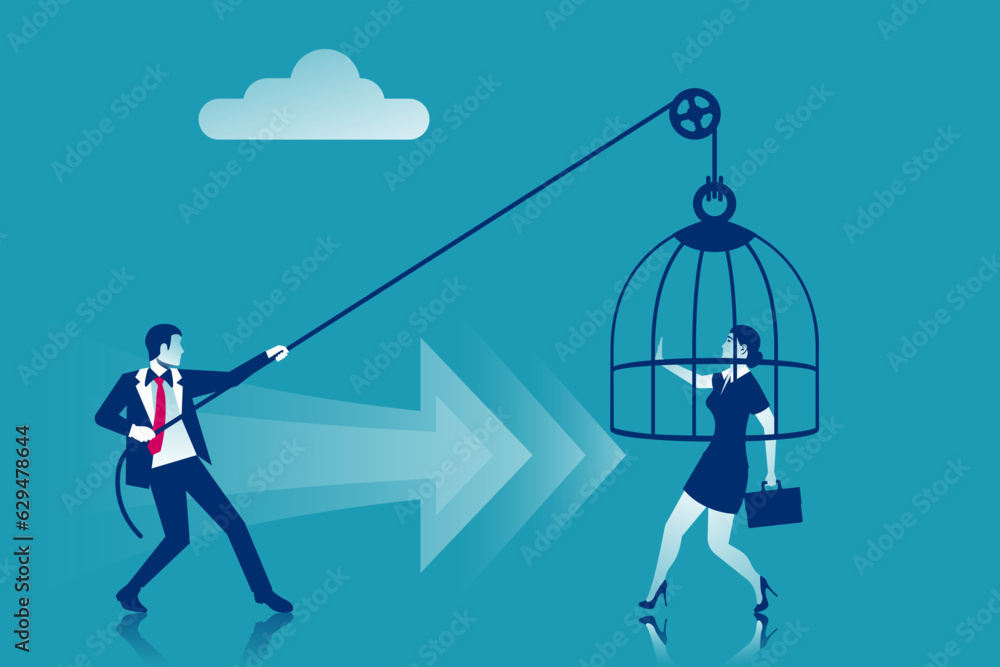Trap concept. Business people metaphor. Vector illustration flat design ...
