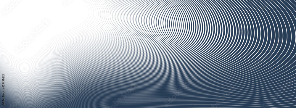 Linear abstract background, single color black vector design 3D lines ...