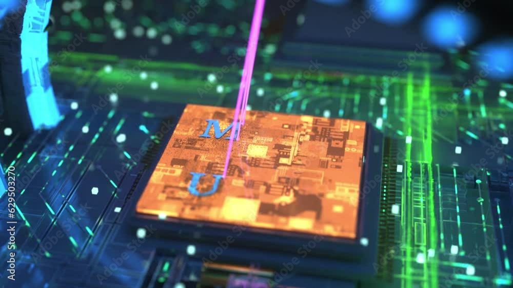 Neural network Processing Unit .AI chip industry, Abstract brain on ...